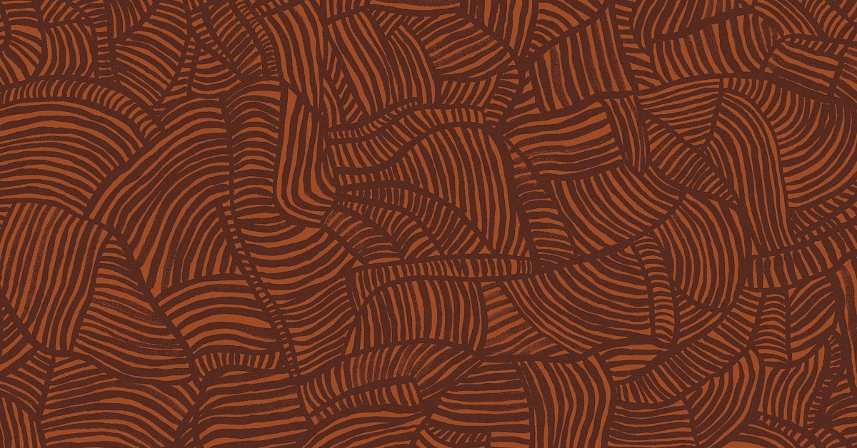 Subtle geometric wallcovering terra red | Zoom by Masureel