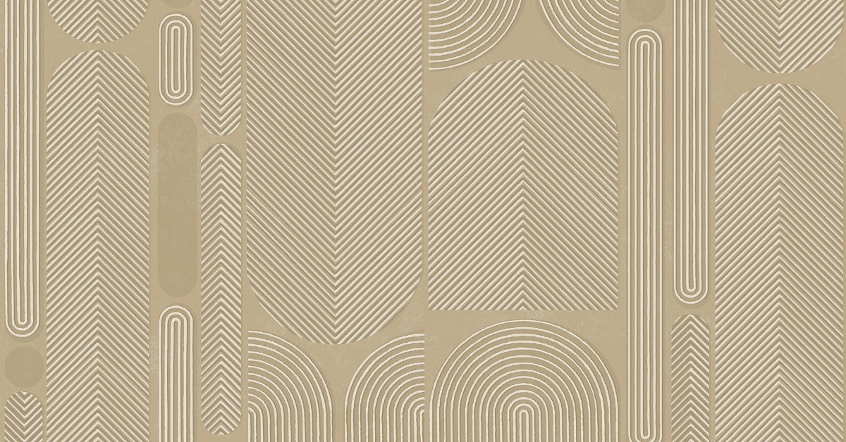 Geometrisch behang afgeronde vormen reliëf | Khrôma by Masureel